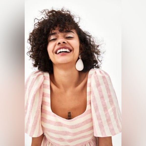 Zara | Tops | Zara Pink Stripe Matching Set | Poshmark